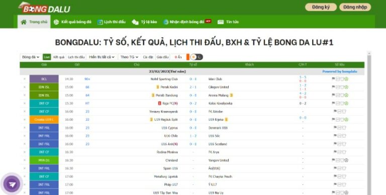 Bongdalu sẽ giúp anh em bet thủ cập nhật các thông tin thể thao